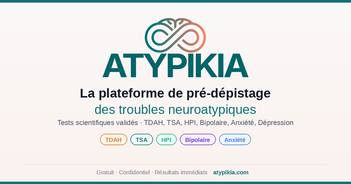 Test autisme TSA adulte gratuit (RAADS-R, AQ) | ATYPIKIA